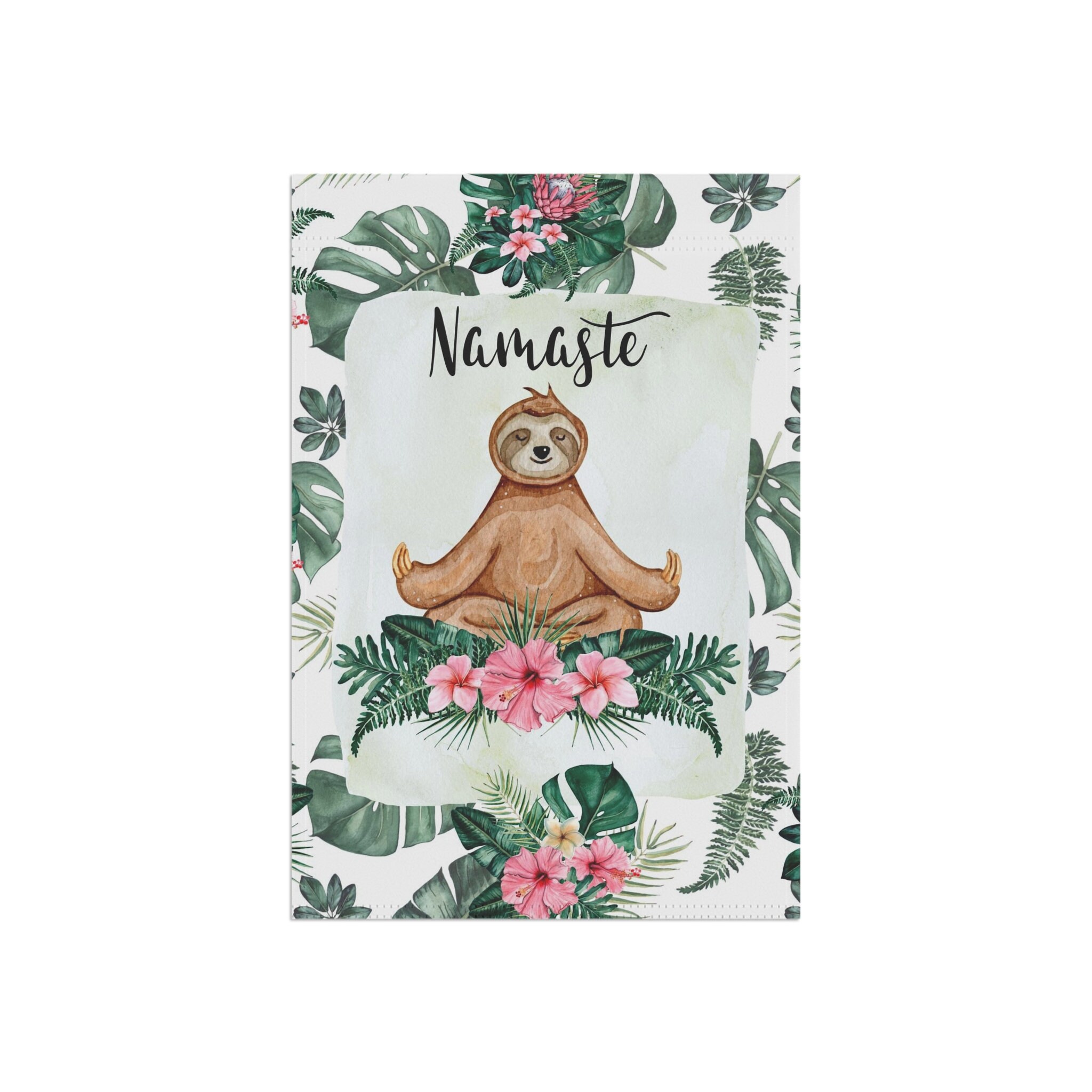 Namaste Sloth Garden & House Banner Two Sizes, Sloth Gifts, Sloth Decor ...