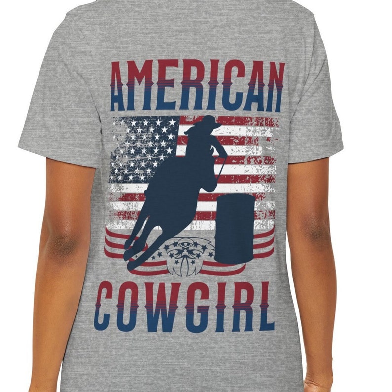 Barrel Racing American Cowgirl Unisex Jersey Short Sleeve Tee, Sizes S ...