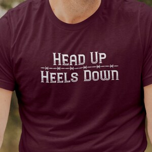 Head up Heels Down Cowboy Cowgirl Barbed Wire Unisex Jersey Short ...