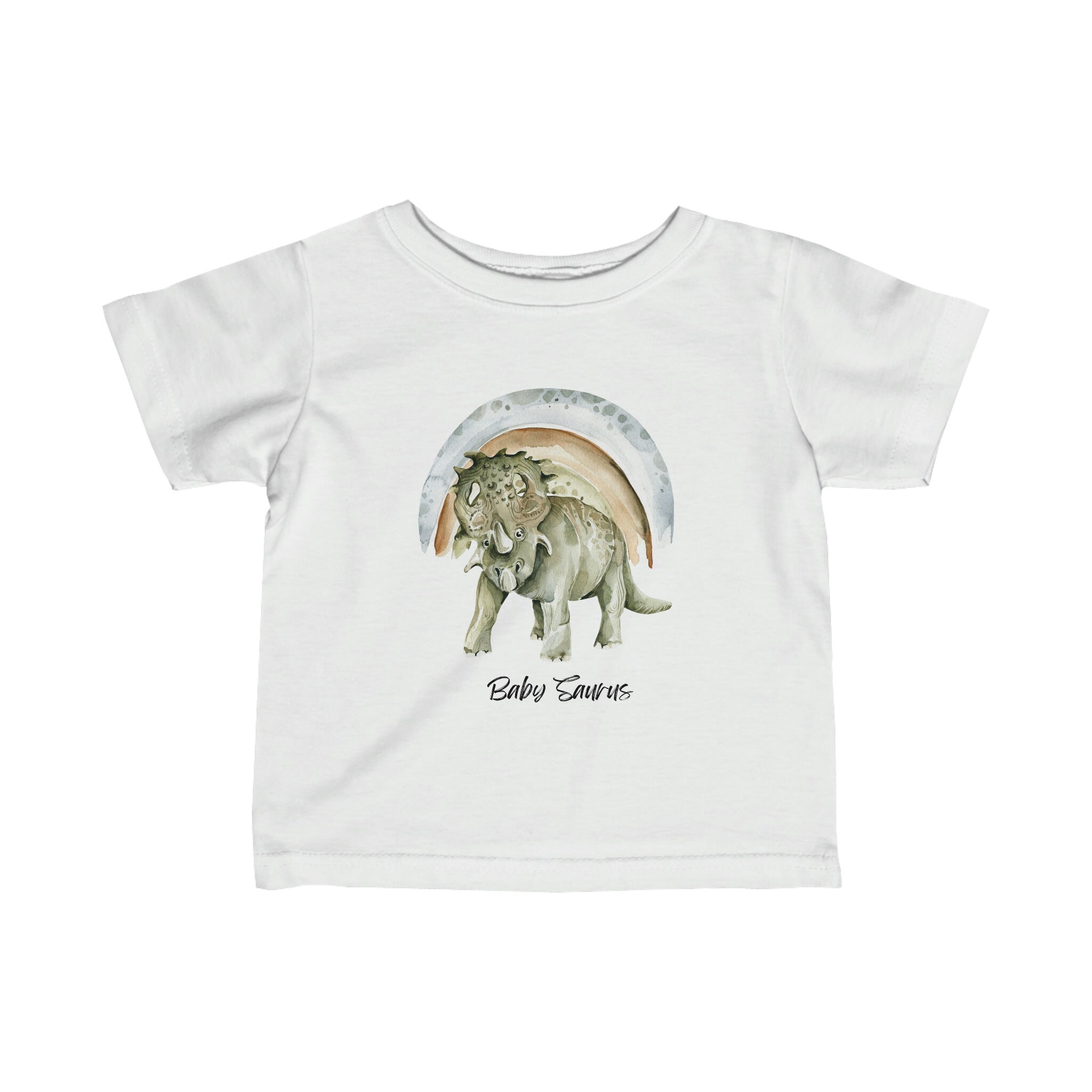Baby Saurus Dinosaur Watercolor Infant Fine Jersey Tee - Etsy