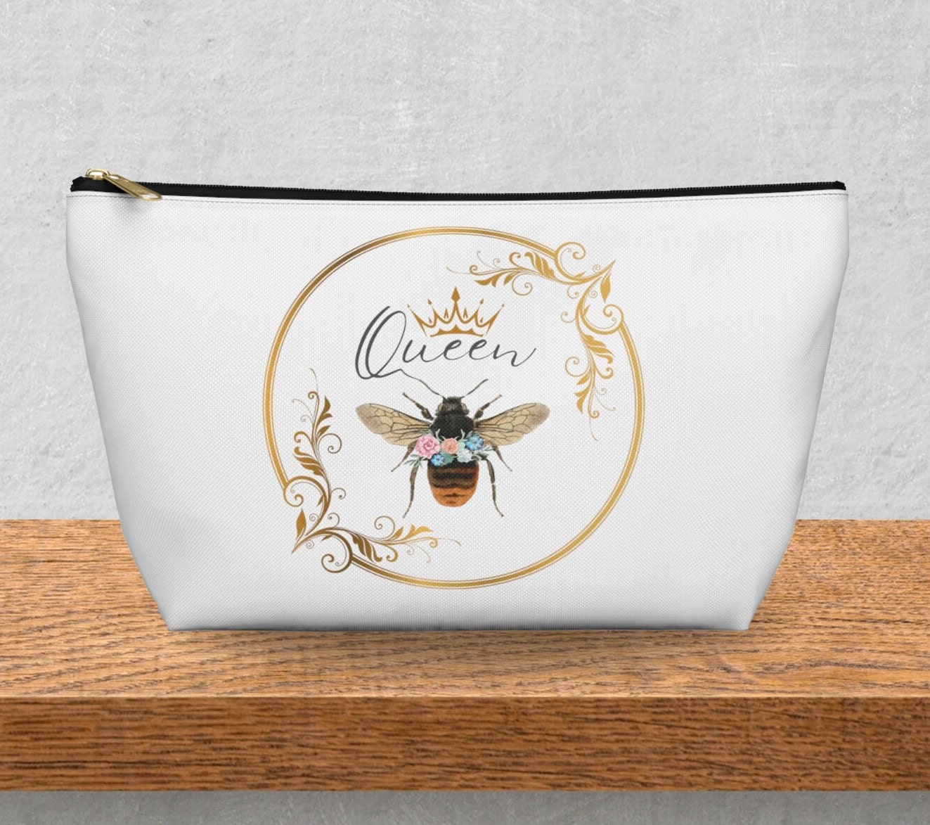 Queen Bee Graphic Accessory Pouch With T-bottom, 2 Sizes | Queen Bee ...