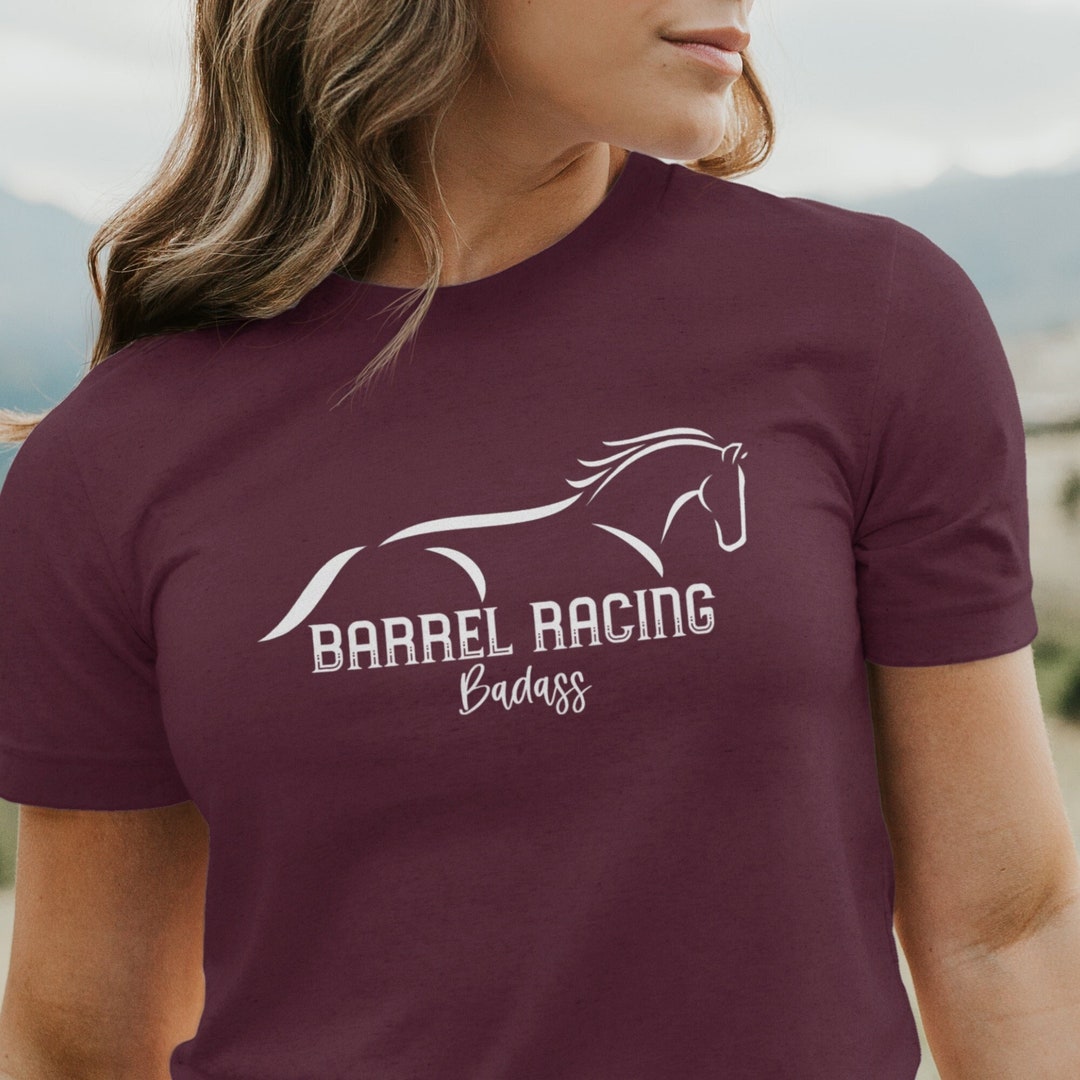 Barrel Racing Badass Barrel Racer Unisex Jersey Short Sleeve Tee Sizes ...