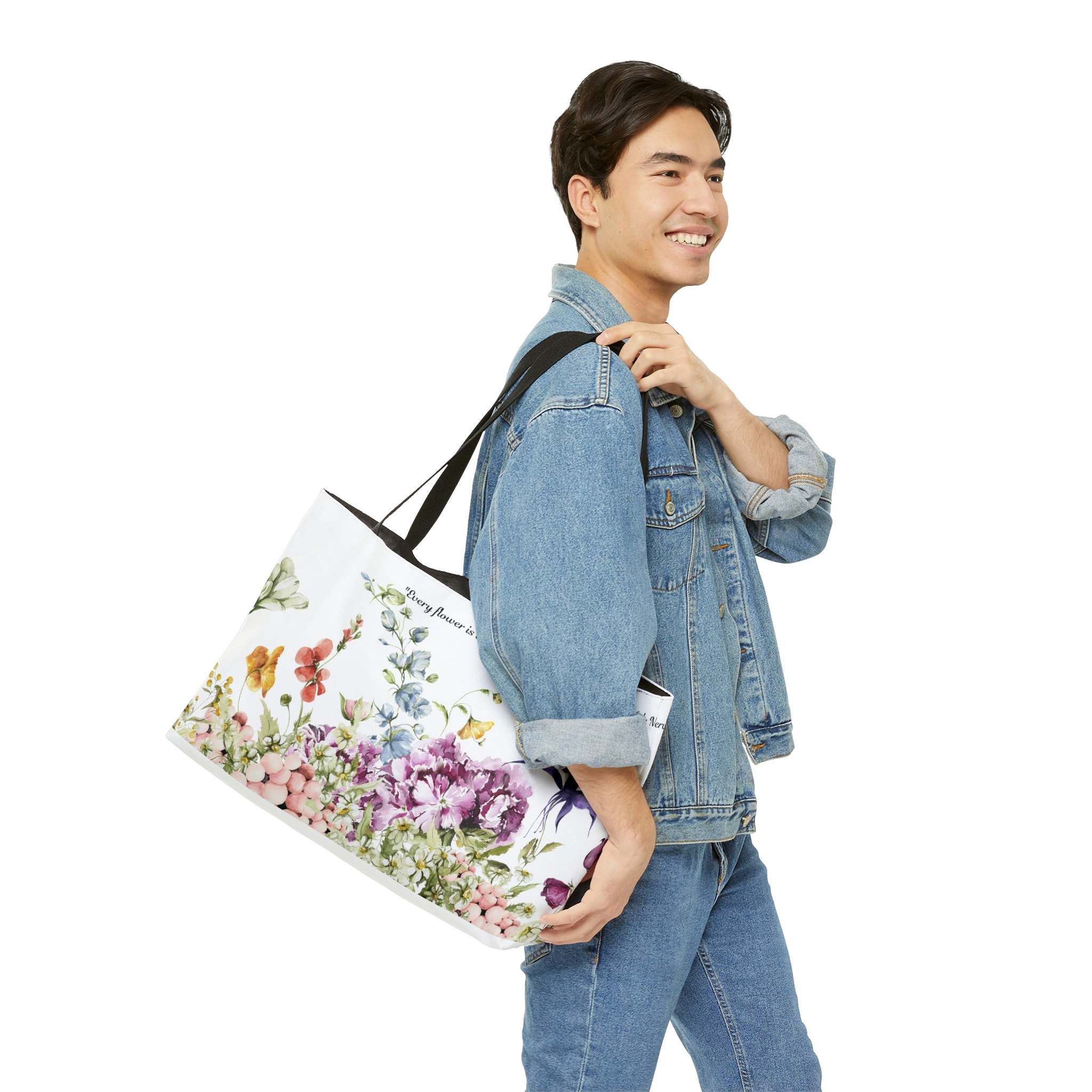 Watercolor Floral Weekender Tote Bag, 24" X 13", Weekender Bag for ...