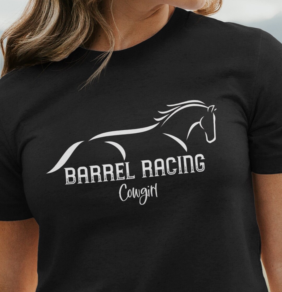 Barrel Racing Cowgirl Unisex Jersey Short Sleeve Tee Sizes S-3XL Barrel ...