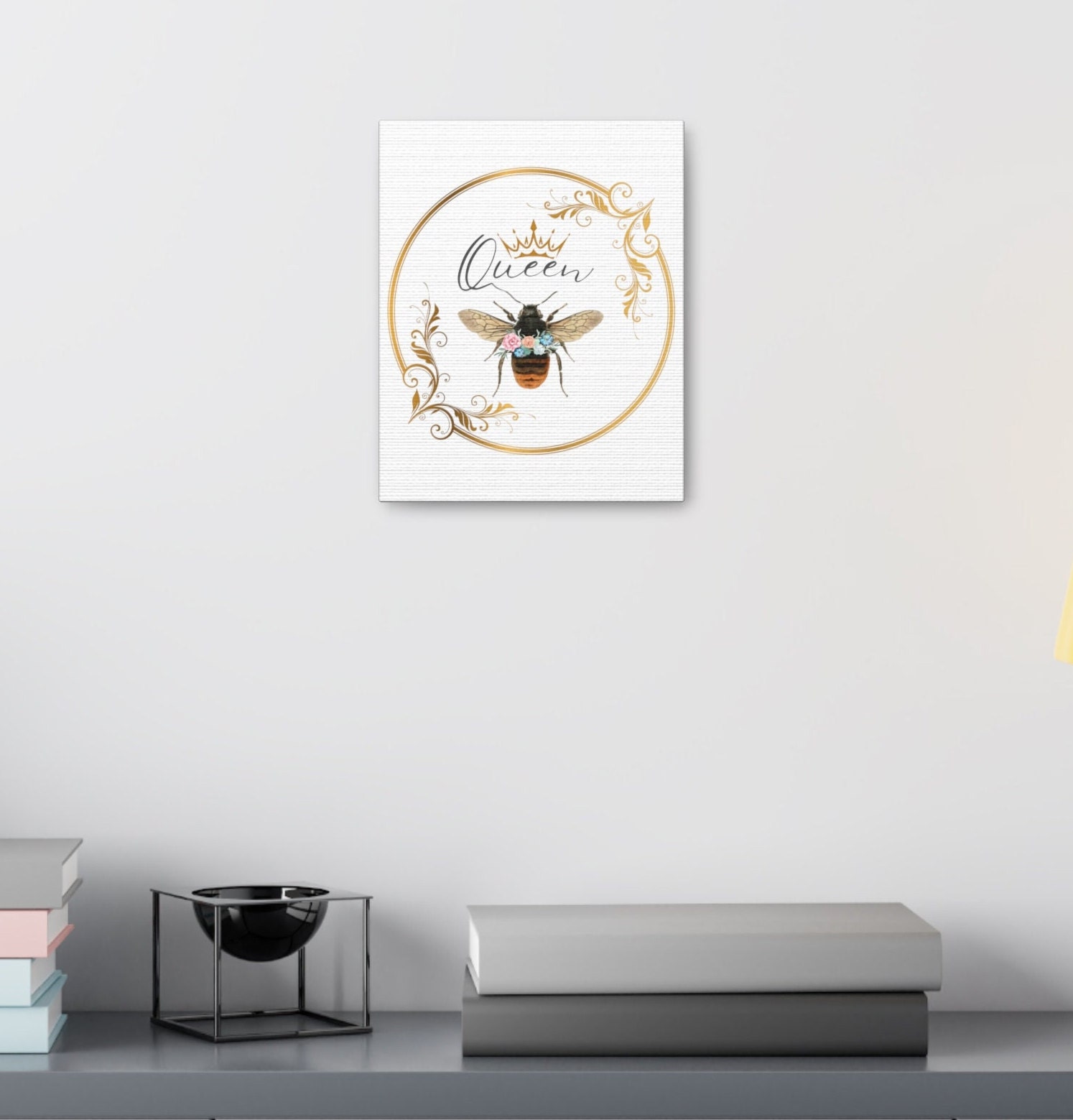 Queen Bee Graphic Canvas Gallery Wraps 8x10 10x 10 12x12 Queen Bee T Queen Bee Print Queen