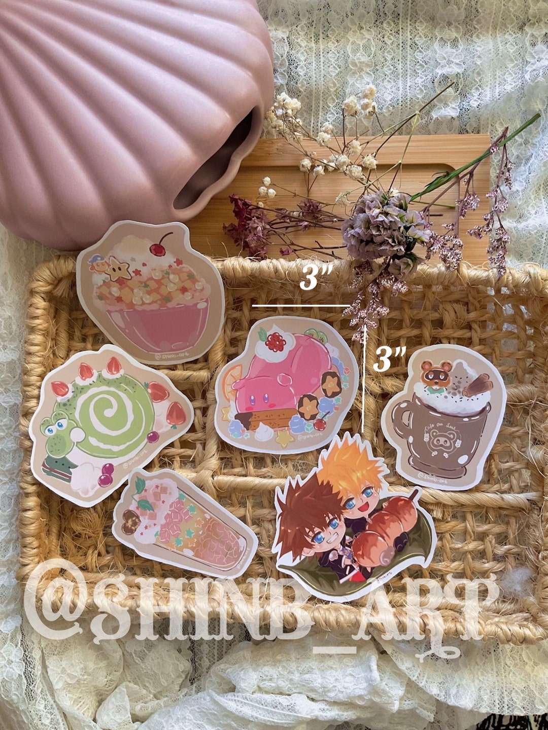 Character Cafe Menu Items Stickers - Etsy