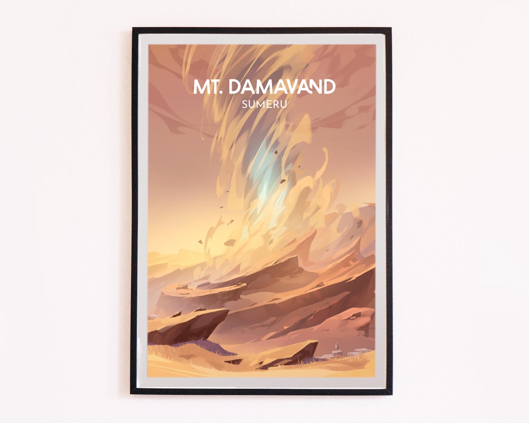 Mt Damavand Travel Poster - Etsy