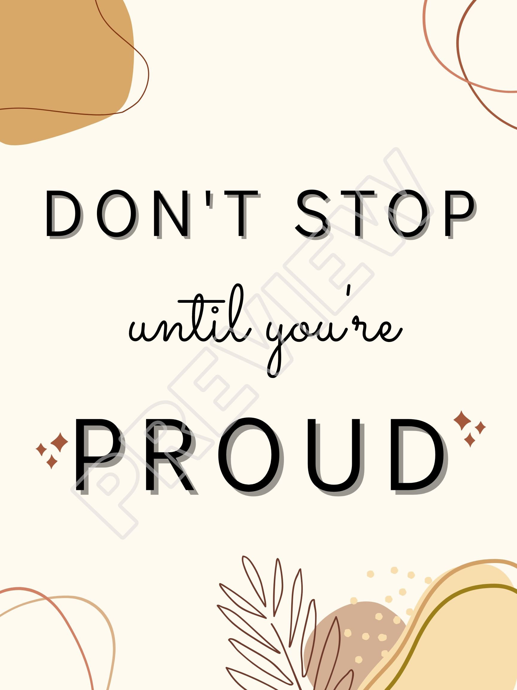 Creamy Neutral Workout Room Motivational Quotes Digital Wall - Etsy