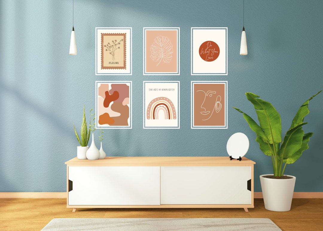 Six Photo Digital Prints Wall Art Decor Collage Creamy - Etsy