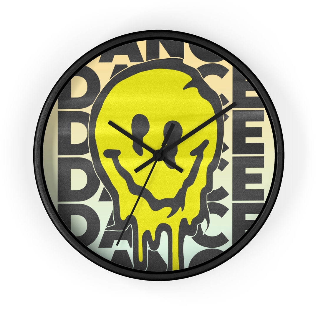 Dance Music Smiley Inspired Clock House Music Gift Dance - Etsy