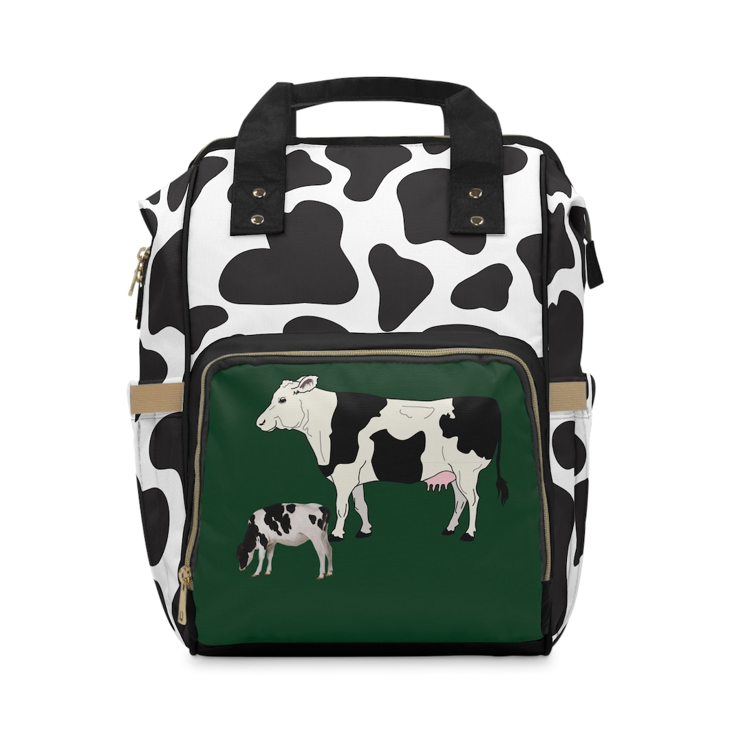 Multifunctional Diaper Backpack. Friesian Cow & Calf, Gift Idea for New ...