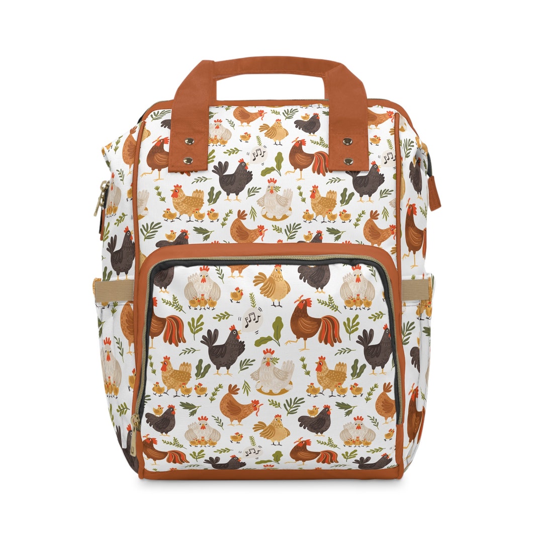 Multifunctional Diaper Backpack. Chickens, Hens and Cockerels, Baby ...