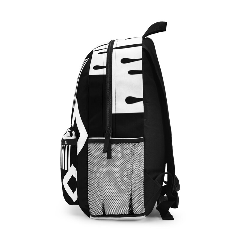 Backpack Back To School Bag Black And White Etsy