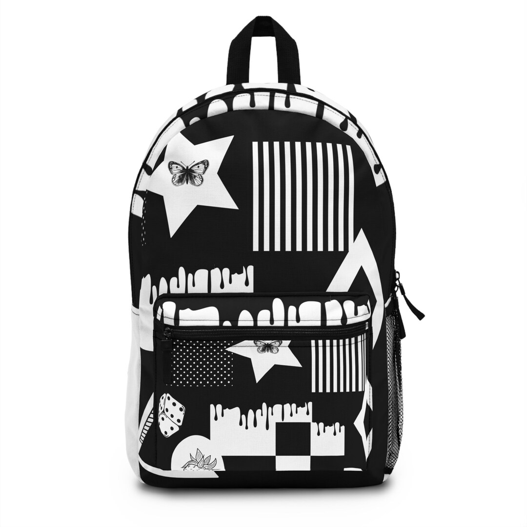 Backpack. Back to School Bag, Black and White. - Etsy