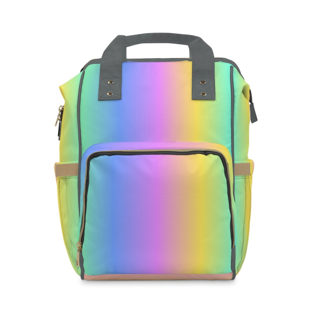 Multifunctional Diaper Backpack. Pastel Rainbow, Gift Idea for New ...