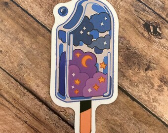 Orange Ice Pop Sticker Glitter Stickers Holo Decals Sherbet - Etsy