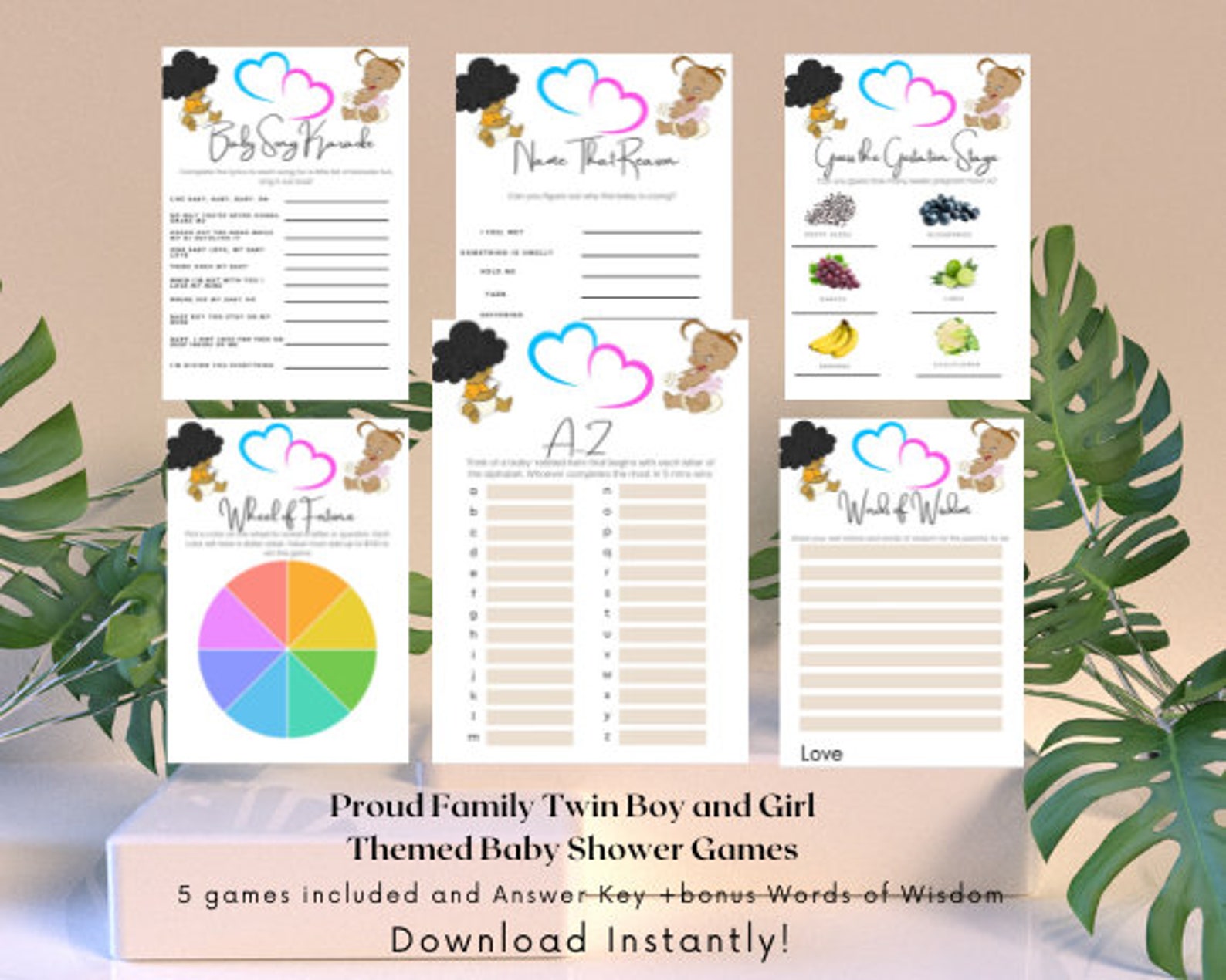 Proud Family Baby Shower, Bebe, Cece, Twins, Boy,girl, Baby Shower ...