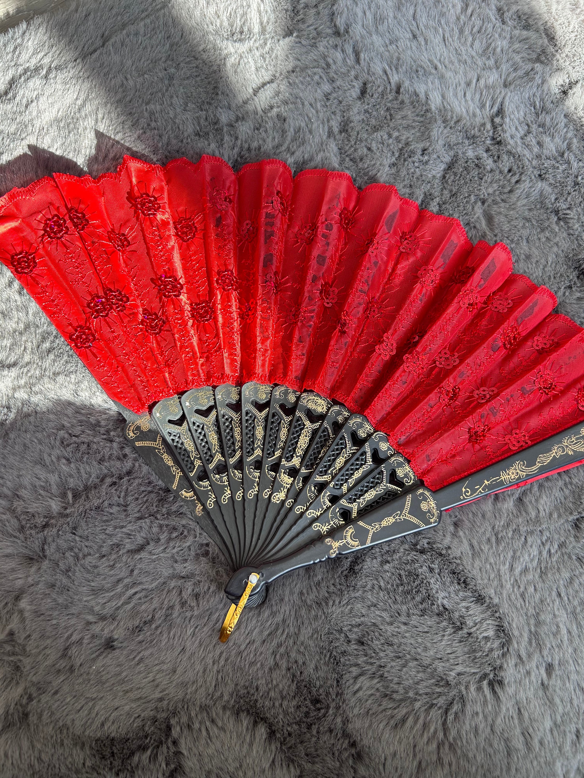 Hand Held Foldable Victorian Fan - Etsy