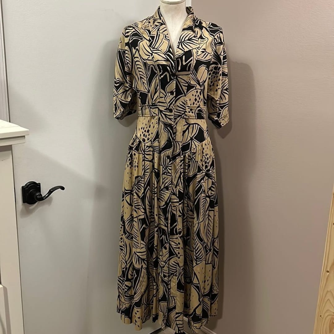 VINTAGE Candace by Ingrid Maxi Aline Floral Print Dress Size 4 - Etsy
