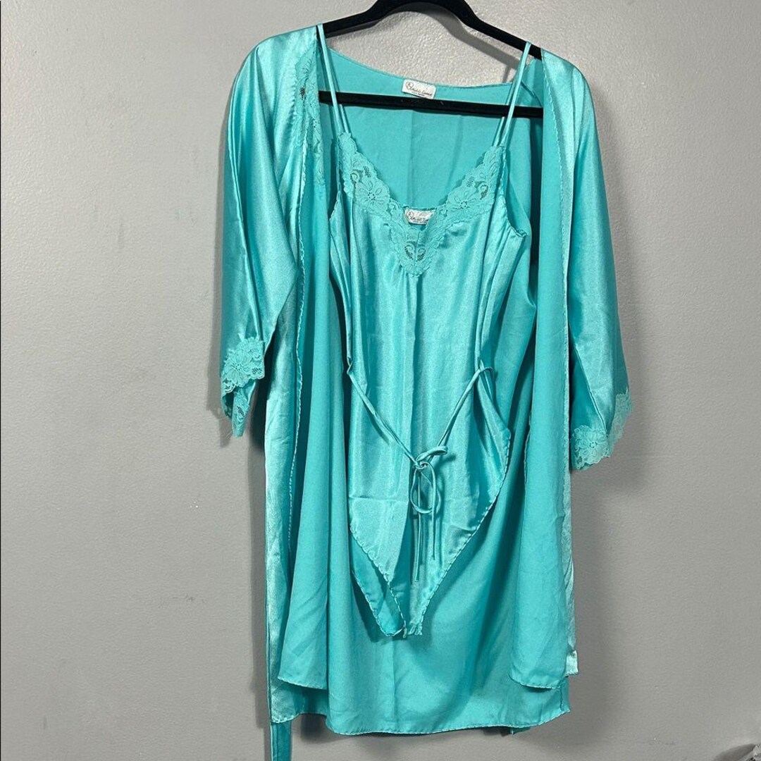 Vintage Michele Laurent Chemise and Robe Set Size Small - Etsy