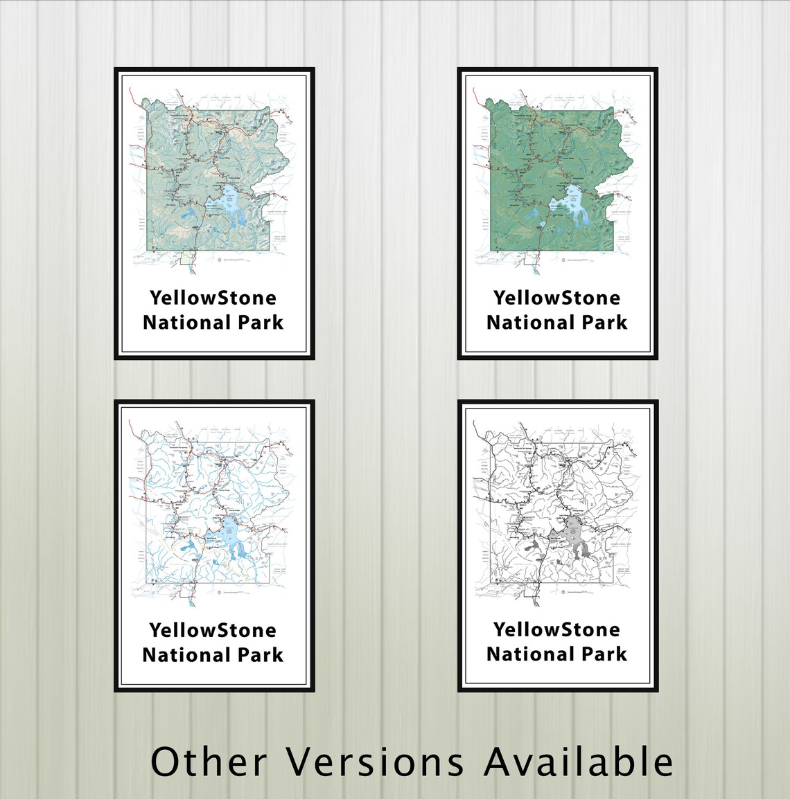Custom National Park Map Poster - Yellowstone - Digital Download - Map ...