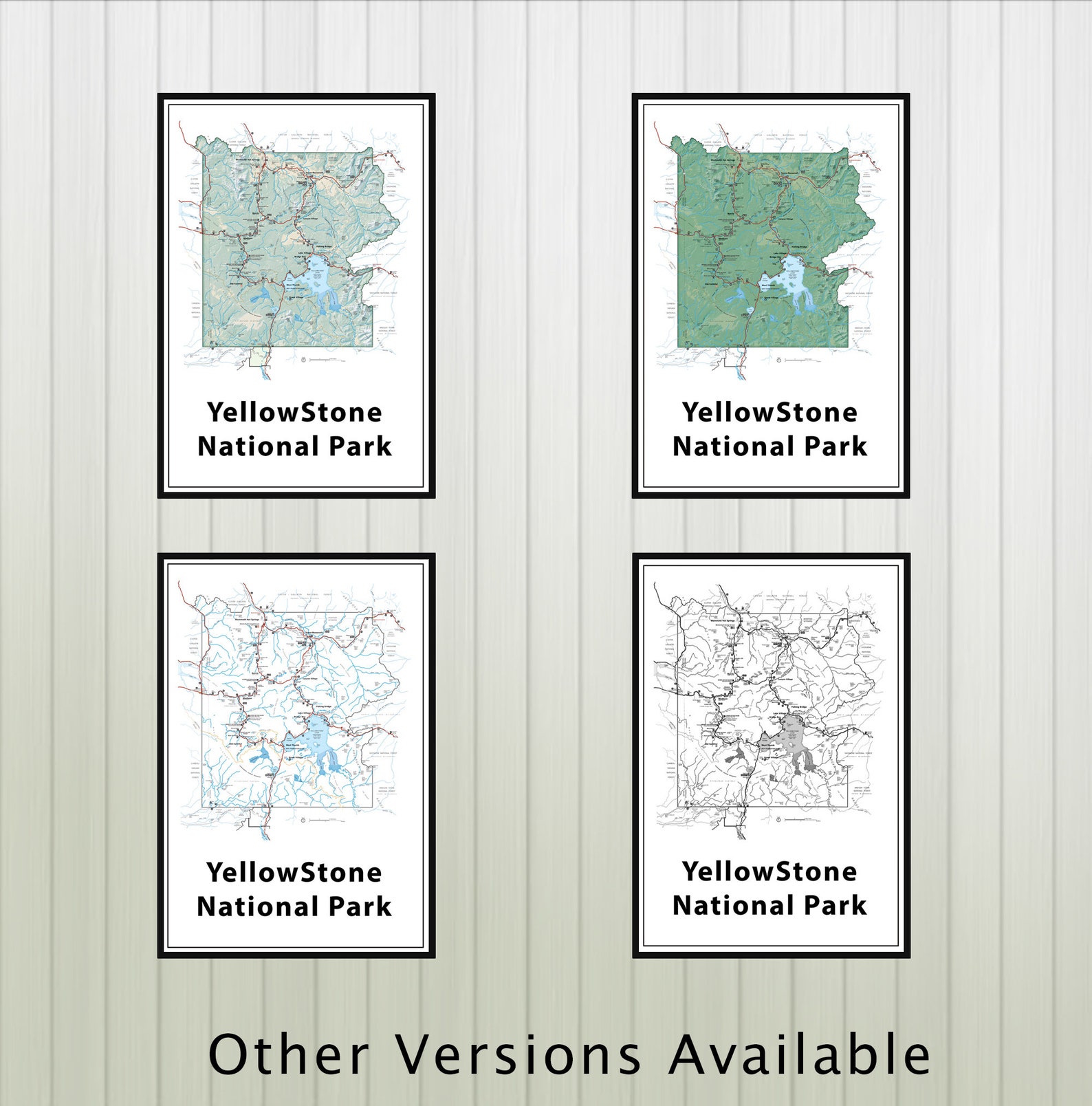 Custom National Park Map Poster - Yellowstone - Digital Download - Map ...
