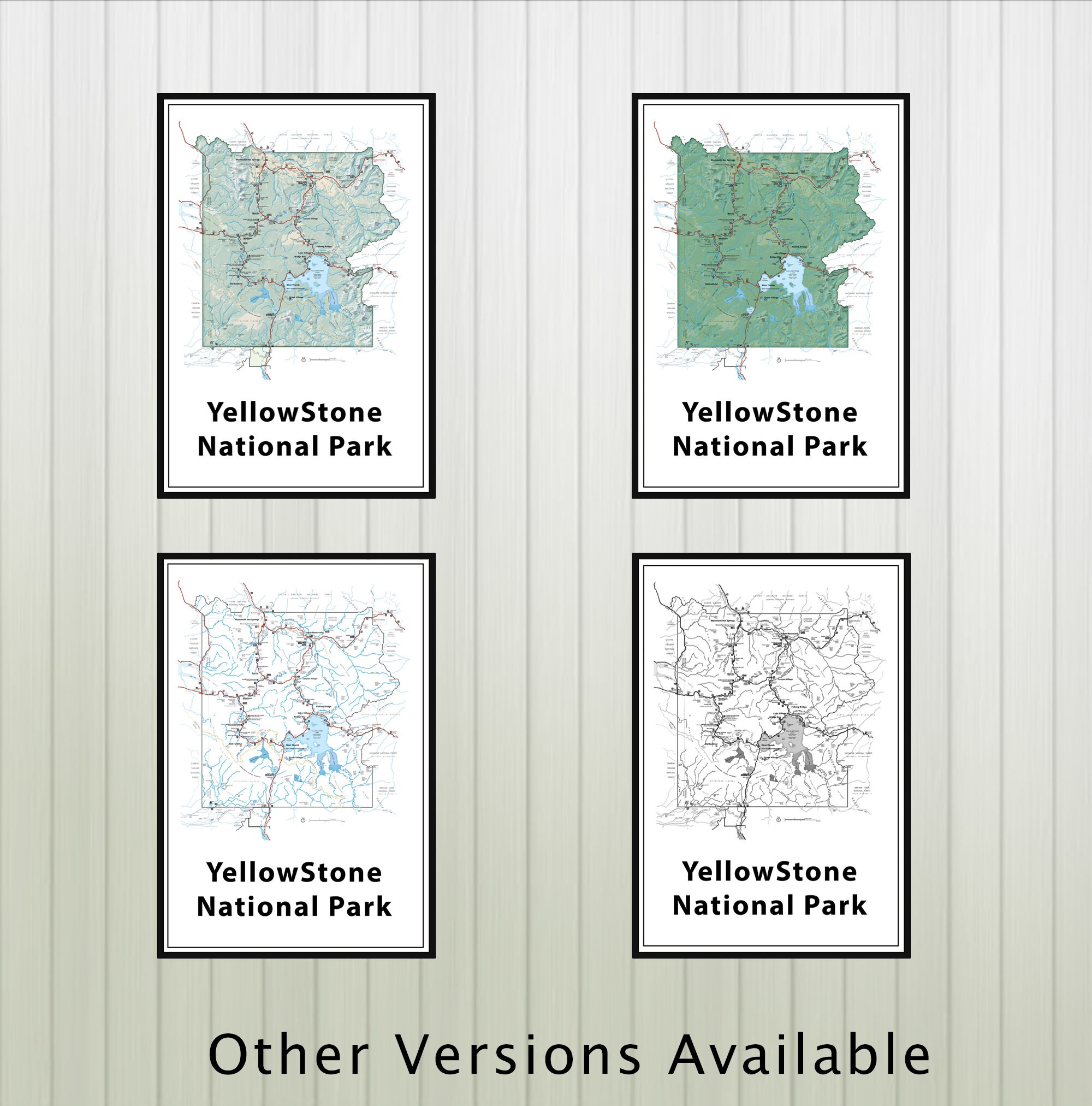 Custom National Park Map Poster - Yellowstone - Digital Download - Map ...