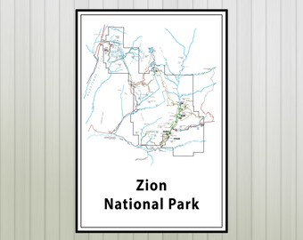 Custom National Park Map Poster Yellowstone Digital - Etsy