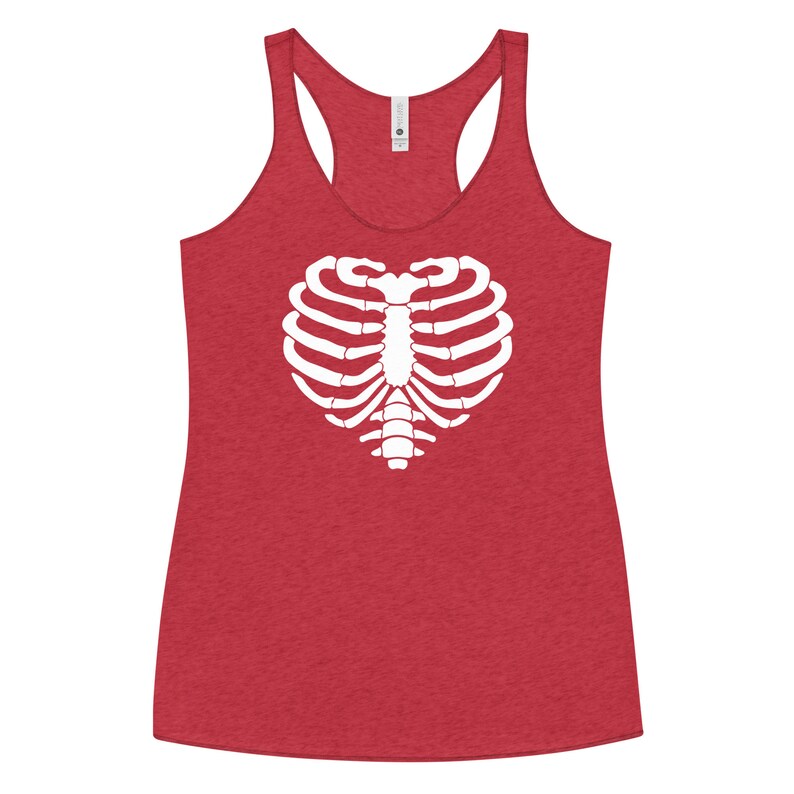Skeleton Heart Rib Cage Women's Racerback Tank | Love Tank Top ...