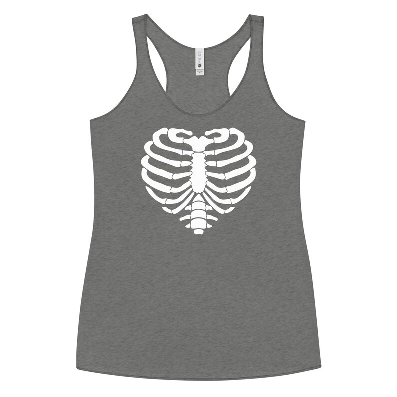 Skeleton Heart Rib Cage Women's Racerback Tank | Love Tank Top ...