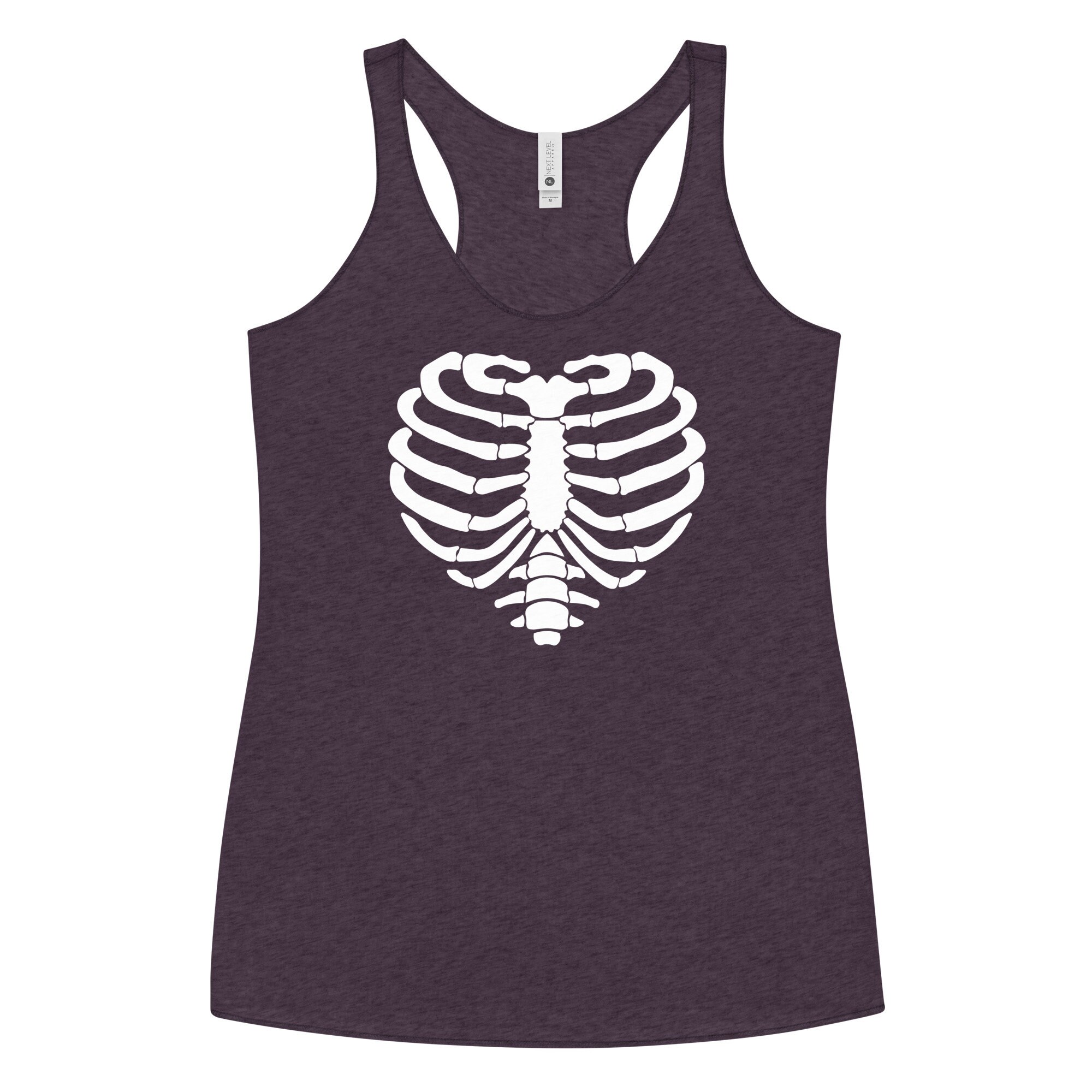 Skeleton Heart Rib Cage Women's Racerback Tank Tank Top Graphic Tank ...