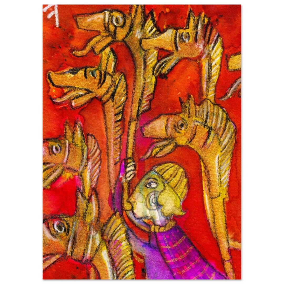 Carnyx Celtic Gaulish Briton Warrior Rune Pagan Print - Etsy