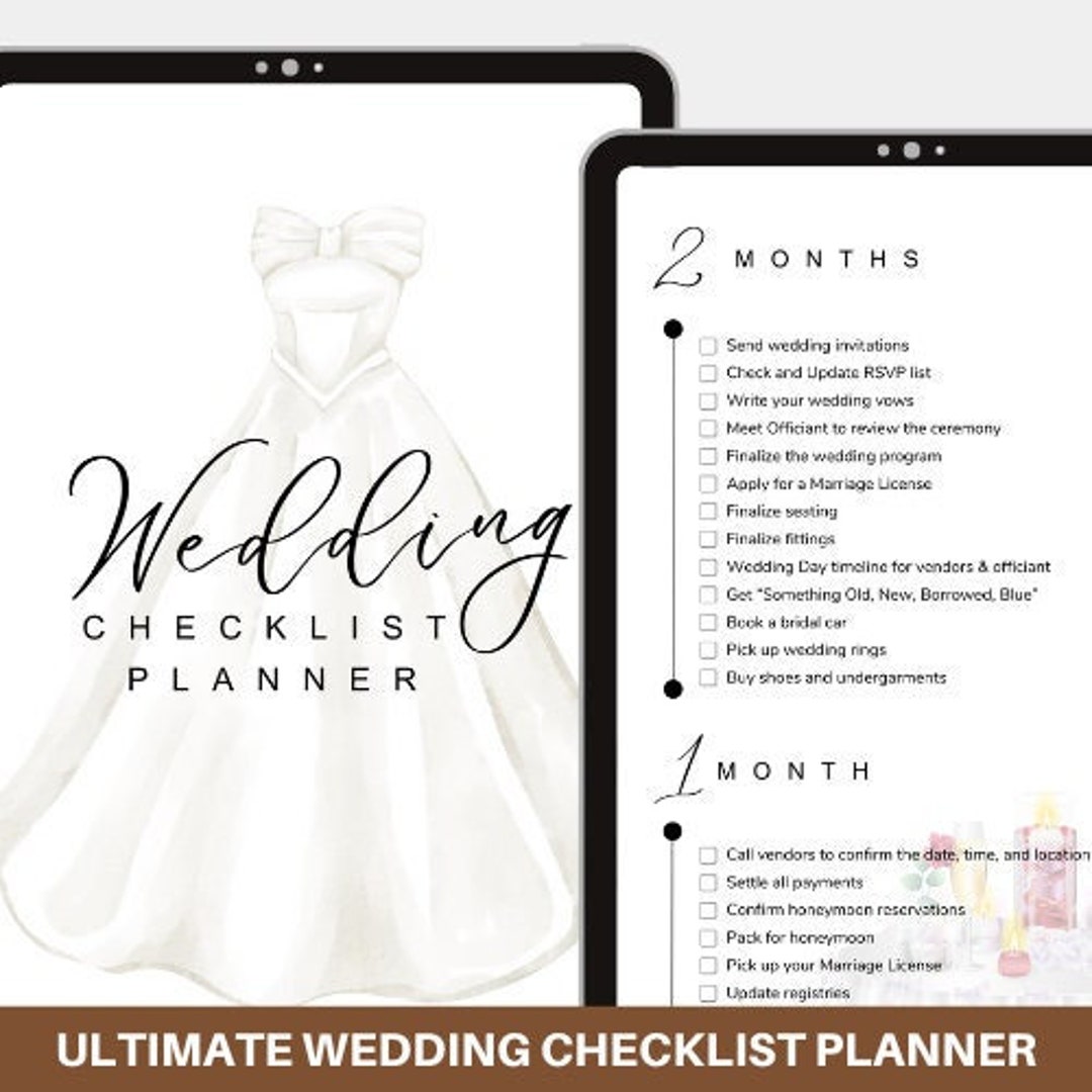 Wedding Planner Printable Printable Checklist Wedding Planner Pages ...
