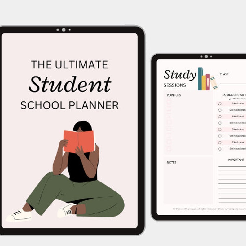 Digital Student Planner Printable 2023 2024 Goodnotes Academic Planner ...