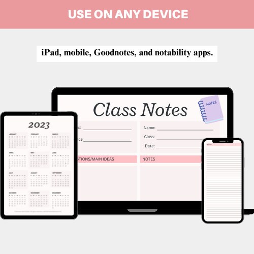 Digital Student Planner Printable 2023 2024 Goodnotes Academic Planner ...