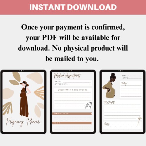 Pregnancy Planner Digital and Printable. Digital Printable Journal ...