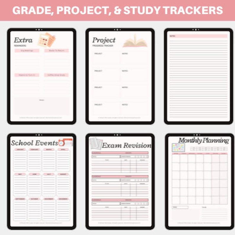 Digital Student Planner Printable 2023 2024 Goodnotes Academic Planner ...