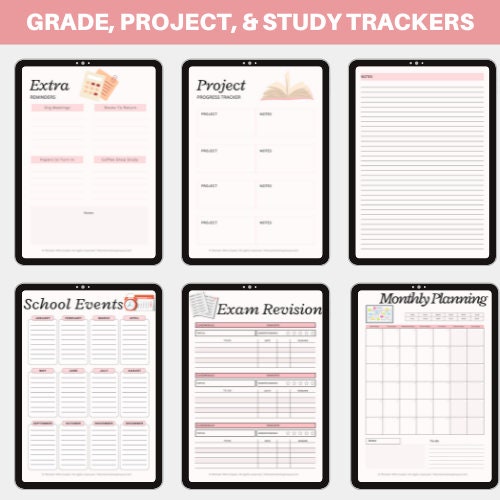 Digital Student Planner Printable 2023 2024 Goodnotes Academic Planner ...