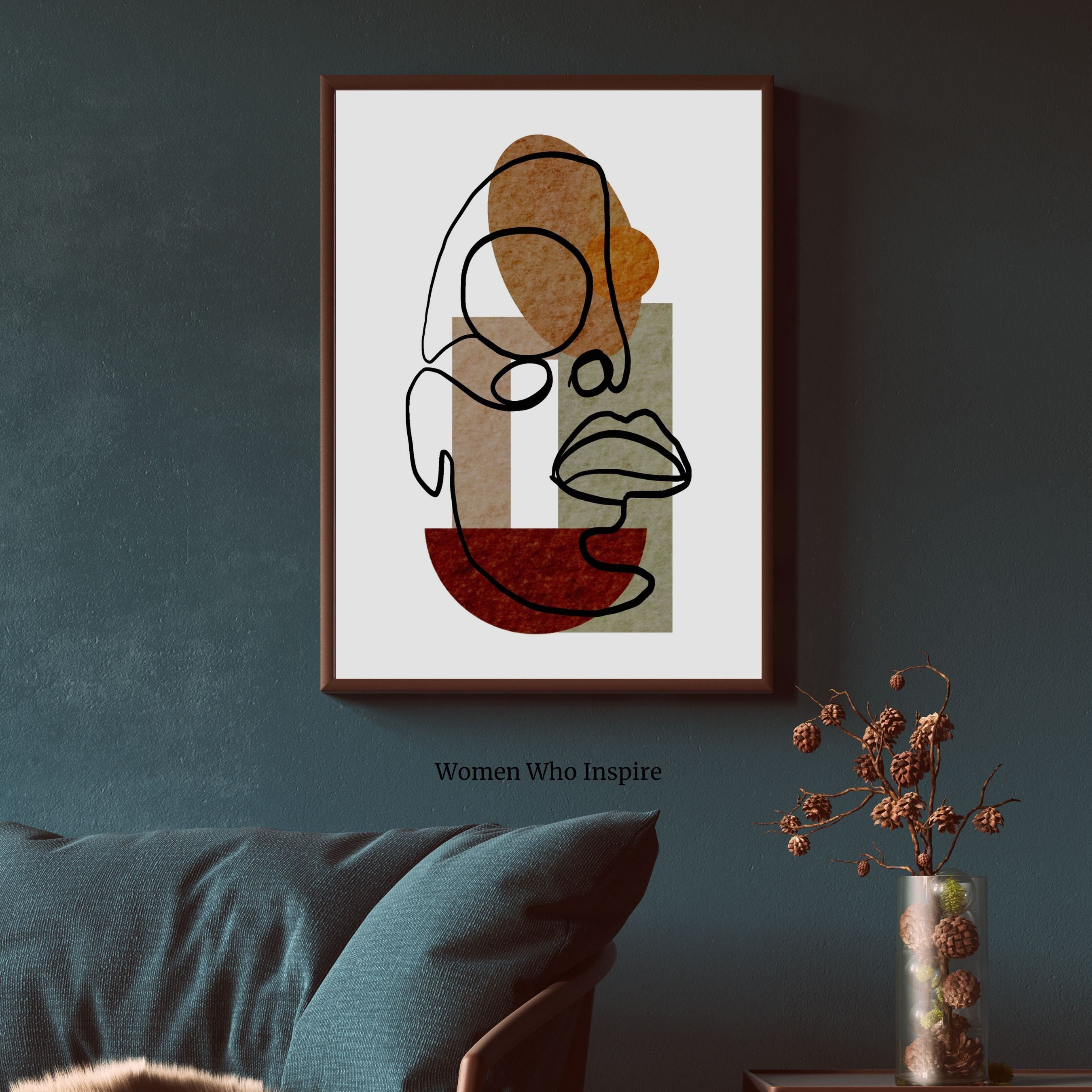 Mid Century Modern Art Print, Minimal Prints, Neutral Modern Wall Art ...