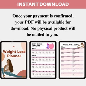 Digital Weight Loss Tracker, Weightloss Journal, Fitness Planner ...