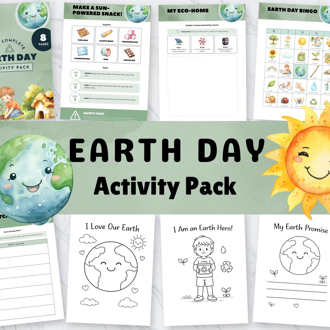 Earth Day Activity Pack - Exciting Printable Games, Crafts, and Fun ...