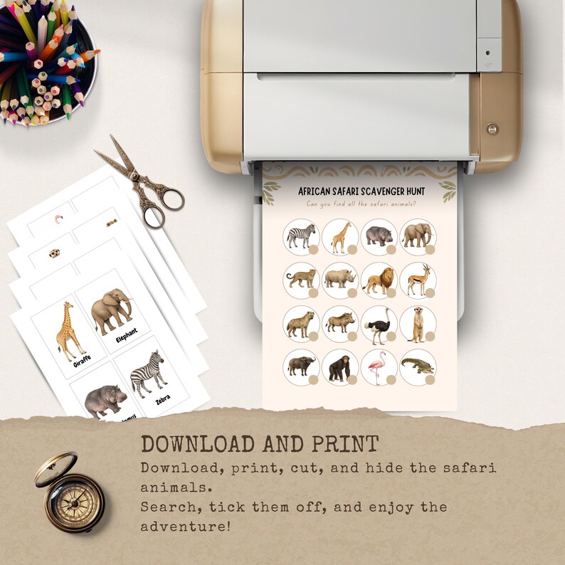 Safari Scavenger Hunt for Kids, Printable Birthday Game, Jungle ...