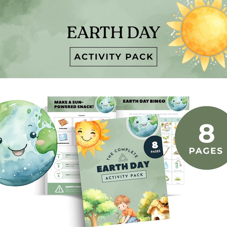 Earth Day Activity Pack - Exciting Printable Games, Crafts, and Fun ...