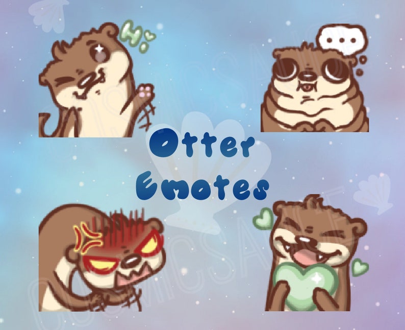OTTER EMOTE PACK (4) | Twitch Emotes | Discord Emote | Sub Emotes - Etsy