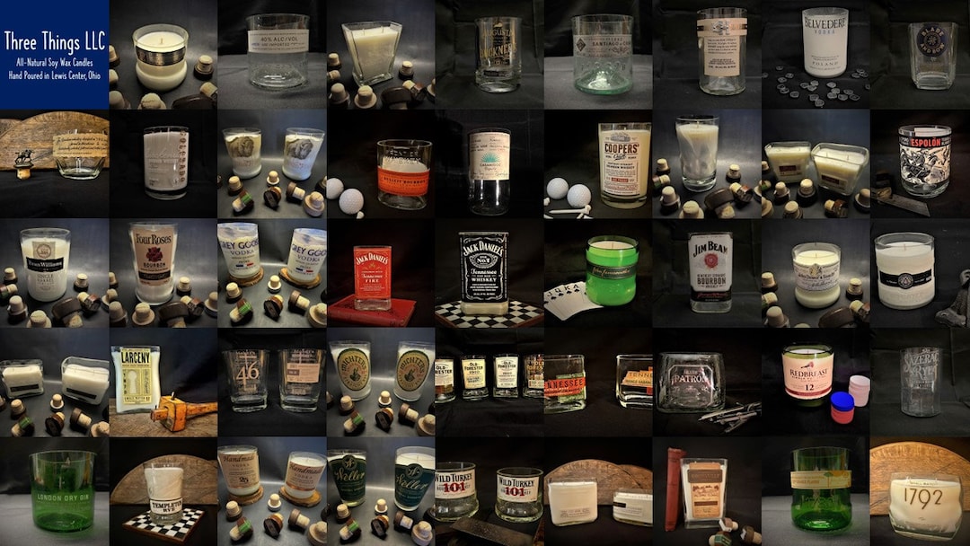Liquor Candle, Made to Order, Bourbon Gift, Liquor Bottle Candle ...
