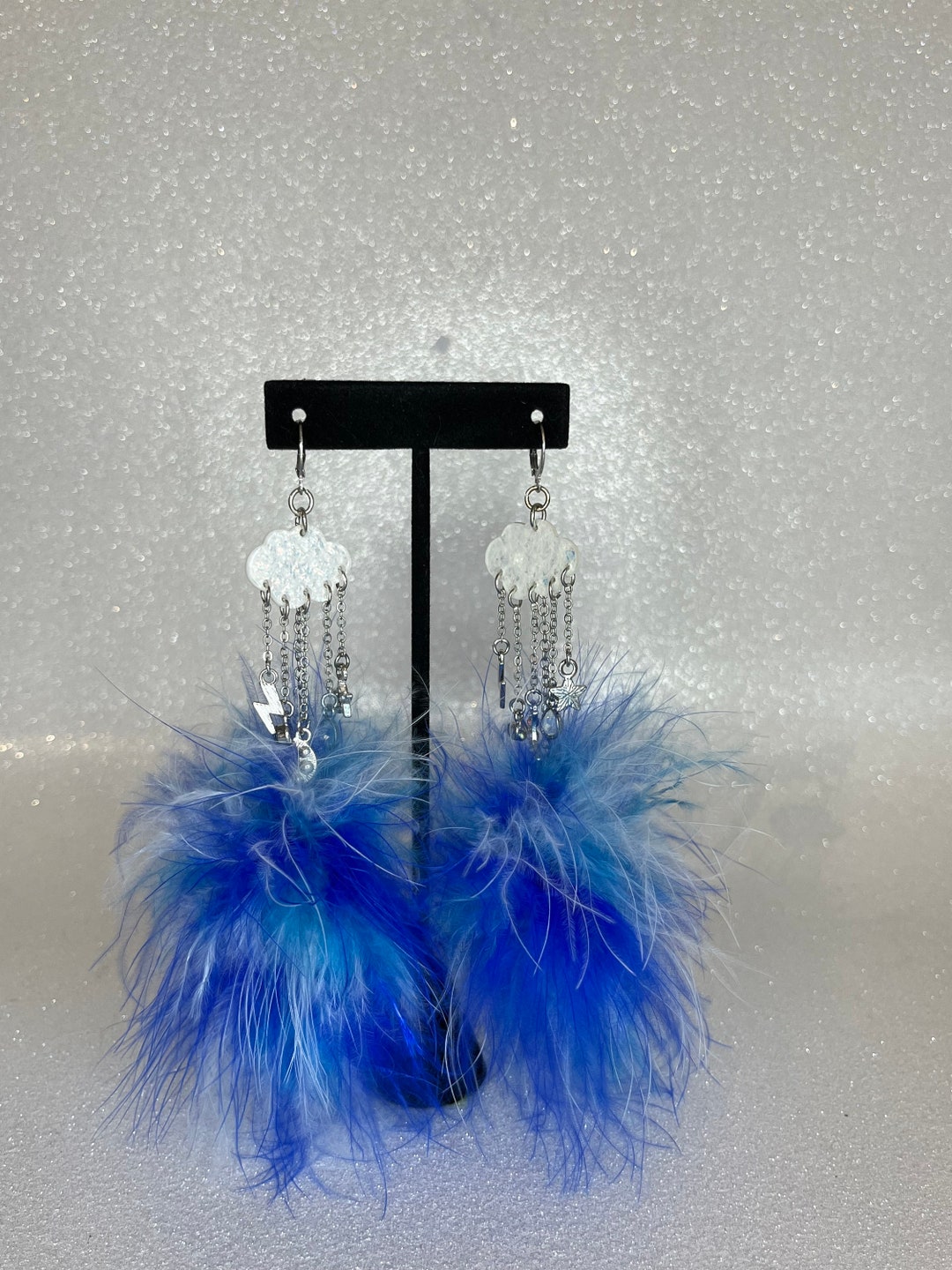 Multi Blue Fluff With Rain Clouds - Etsy