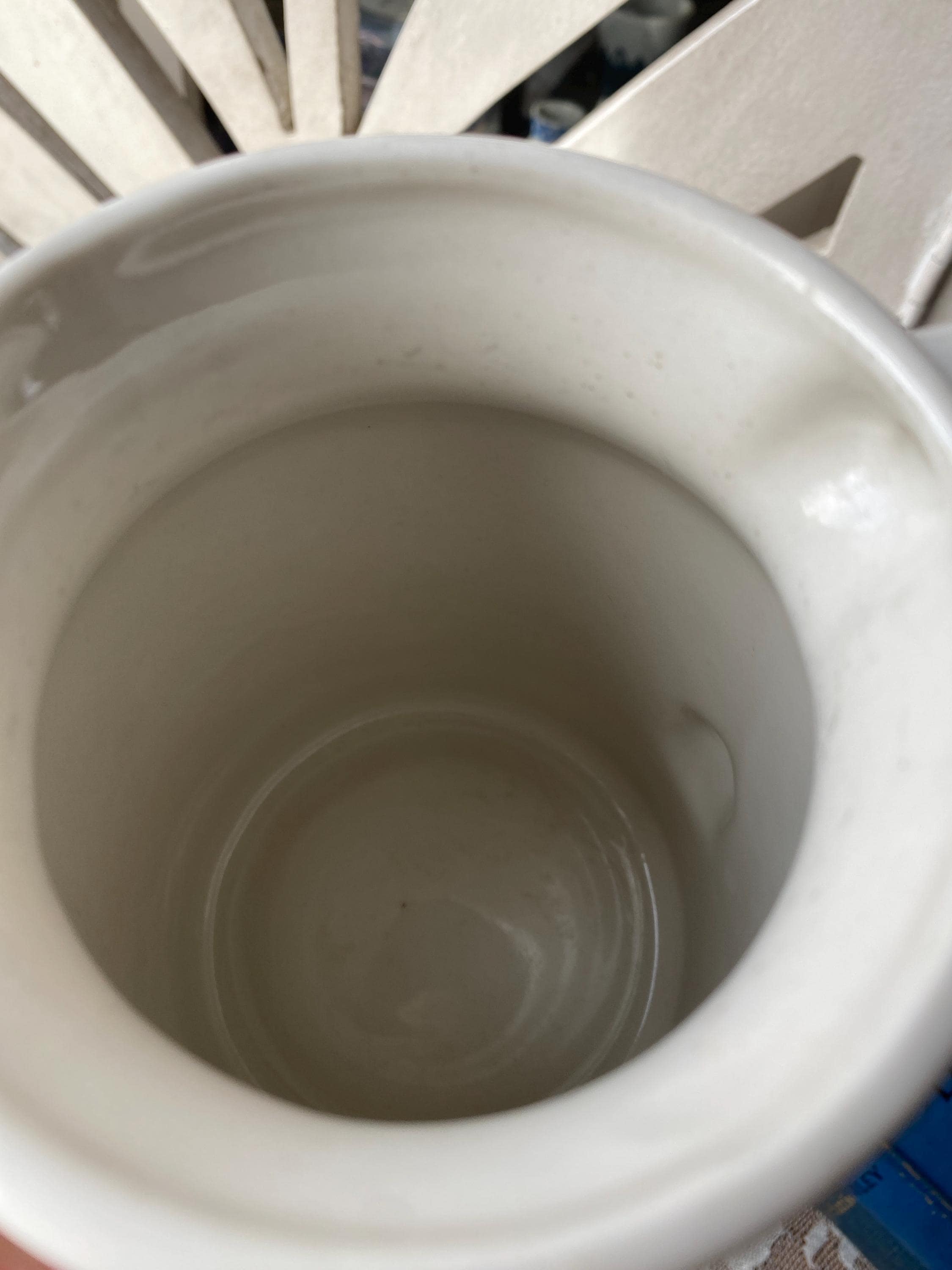 Vintage Lillian Vernon Blue Tulip Ceramic Pitcher Vase