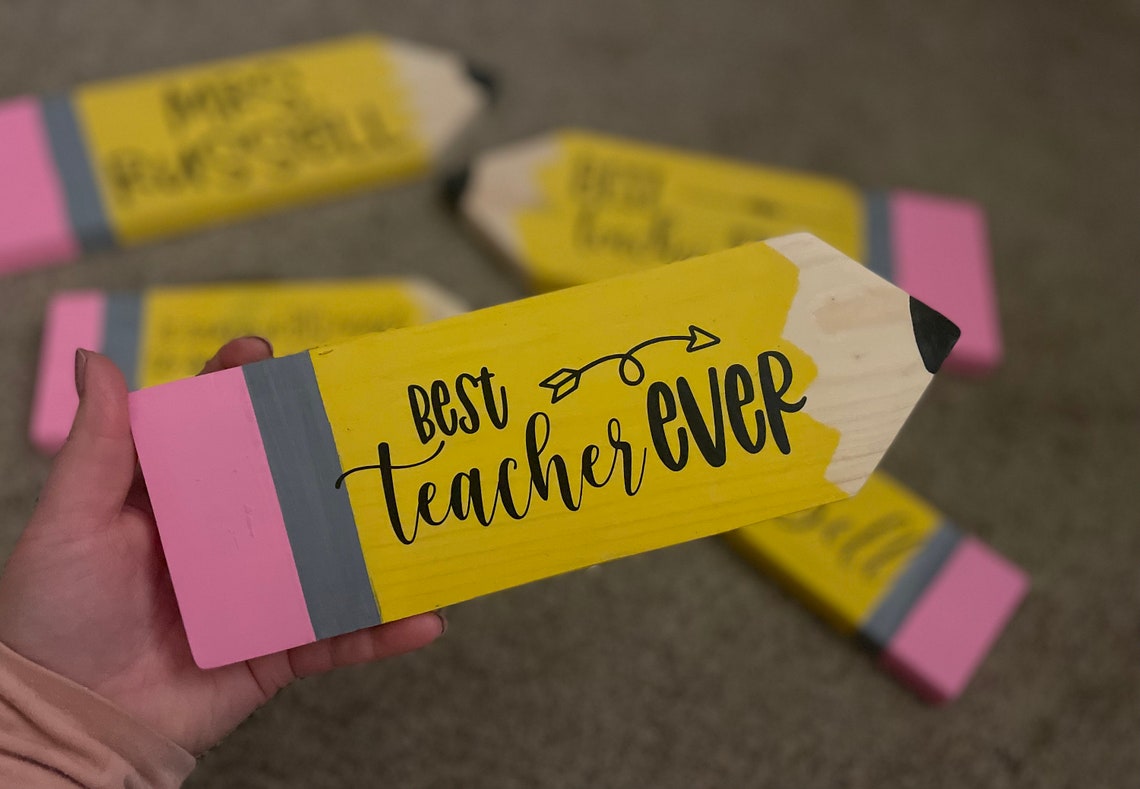 Customized Teacher Pencil - Etsy