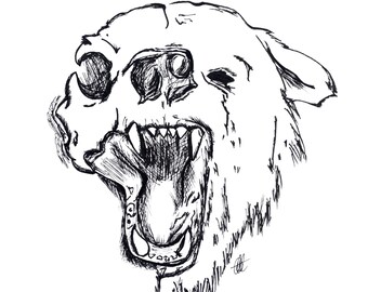 Skull Fine Line - Etsy