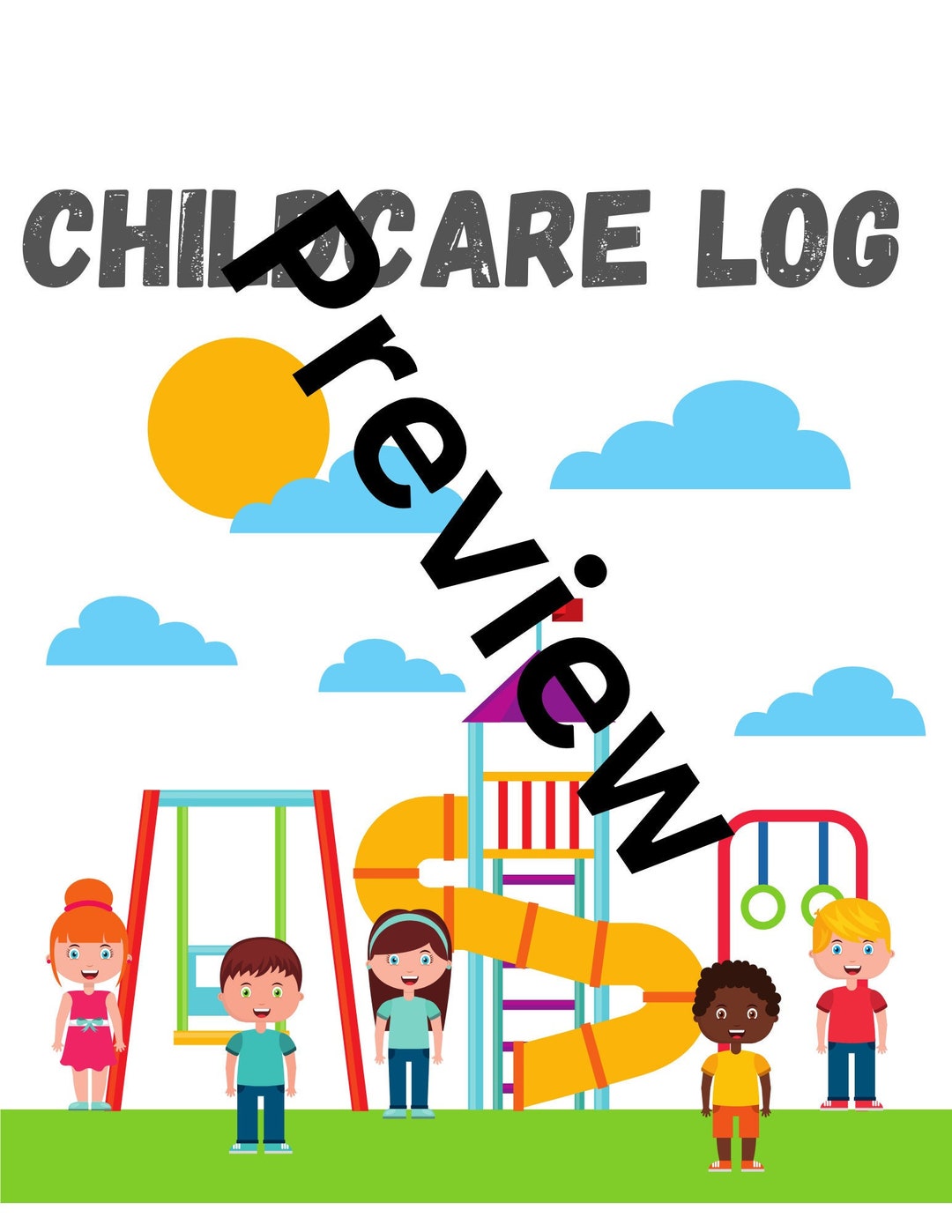 Childcare Log - Digital Print - Etsy